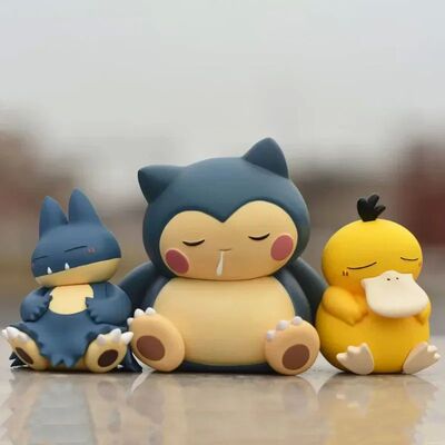Pokemon Cute Psyduck Snorlax Gonbe Sleeping Action Figure Ca
