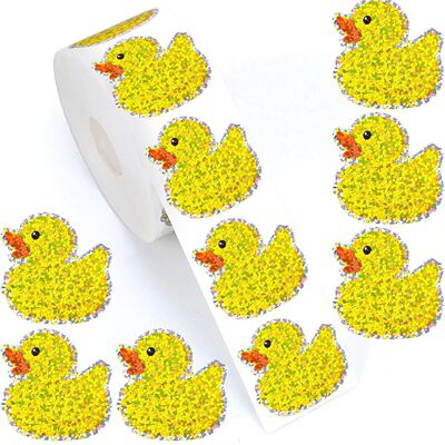 100-500pcs Glitter Cartoon Duckling Stickers Party Gift Wrap