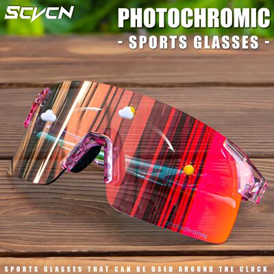Photochromic Cycling Sunglasses UV400 Cycling Glasses Sports