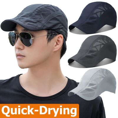 Summer Sports Mens Sun Hats Breathable Mesh Quick-drying Vis