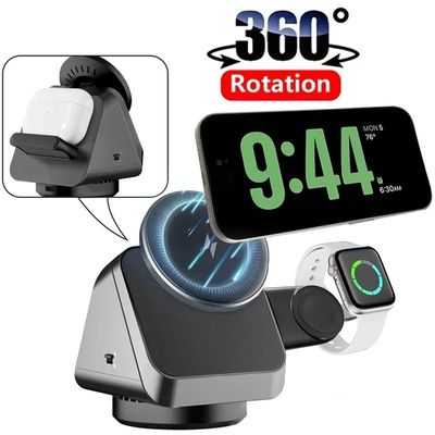 3In1 Magnetic Wireless Charger Stand For iPhone 12 13 14 15