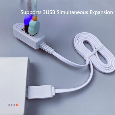 3In1 USB Splitter Socket Multi-function 3A Charger Converter USB Port Hub Digital Data Cables Access