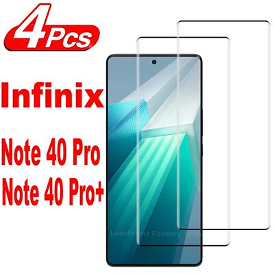 1/4Pcs 10D Screen Protector Glass For Infinix Note 40Pro 40Pro Plus Tempered Glass Film