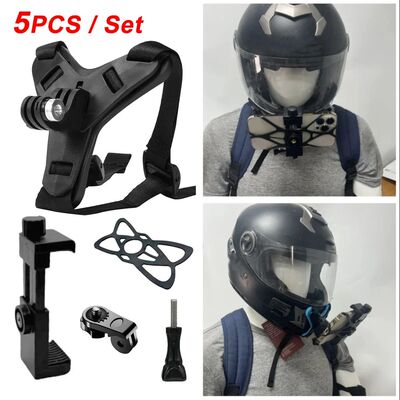 Motorcycle Helmet Strap Mount Phone Stand Holder For GoPro H