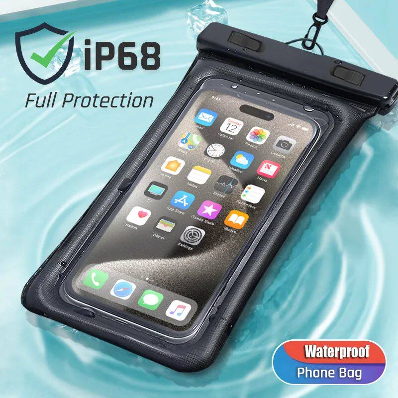 Universal IP68 Waterproof Air Bag Case For iPhone 15 14 13 1