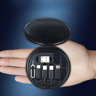 Multi USB Charging Adapter Cable Kit Data Transfer Type C Data Cable Card Storage Tray Eject Pin Pho