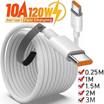 Dual USB Type-C Quick Charging Cable for Samsung IPhone 16 15 Pro Max Plus Huawei Universal Quick Ch