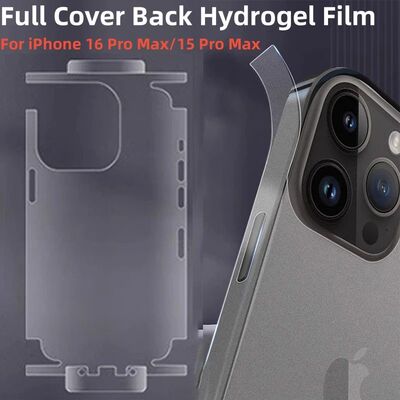 Back Hydrogel Film For iPhone 16 Pro Max 16 Plus Matte Clear Frame Screen Protector for iPhone 15 Pr