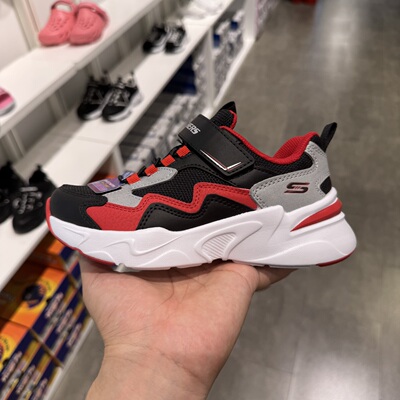 Skechers斯凯奇春夏新款男童魔术贴老爹鞋轻便舒适运动鞋405251L