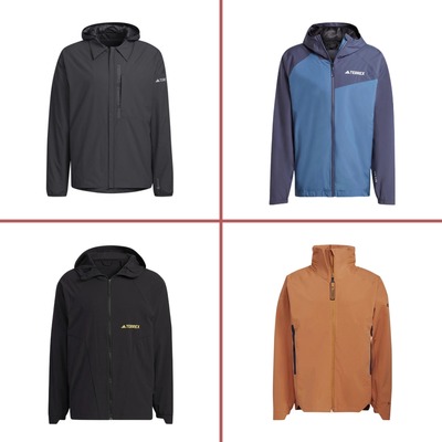 阿迪达斯男子TERREX户外运动梭织防风防水连帽外套夹克IN4771