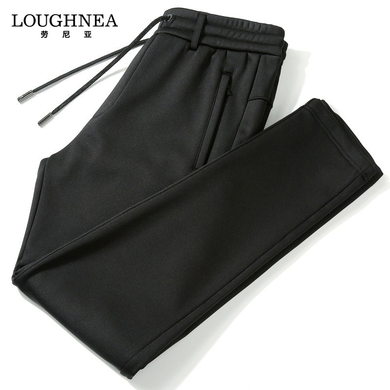 LOUGHNEA高档卫裤男直筒休闲裤秋冬新款时尚宽松免烫爸爸运动裤
