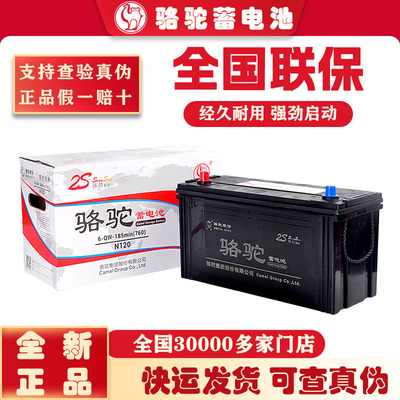 骆驼蓄电池12v铅酸免维护启动电瓶45ah60ah80ah100ah汽车货车叉车