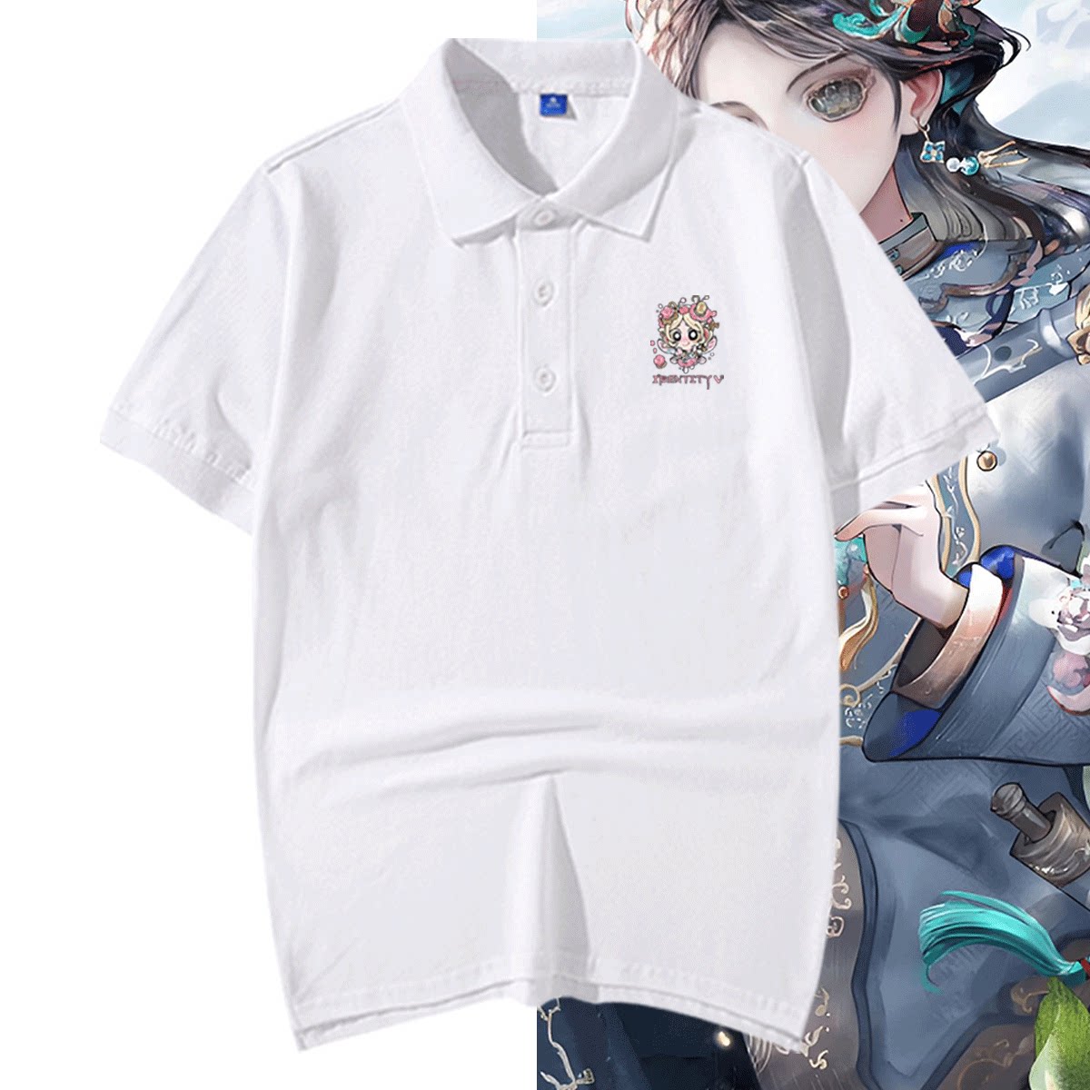 第五人格游戏周边卡通回忆小女孩夏纯棉男女可定制短袖T恤POLO衫