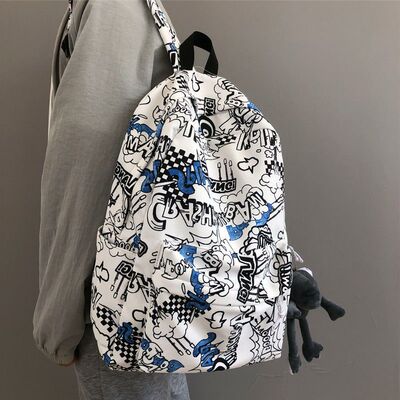 书包男涂鸦帅气百搭背包