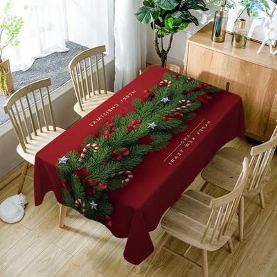 Customize New Year 3d Tablecloth Christmas Tree Table Cloth