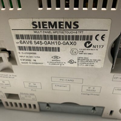 议价-西门子 MP270B 6AV6545-0AH10-0AX0-可维修