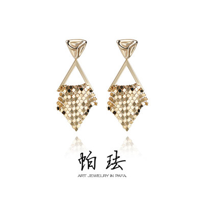 PAFA设计款几何流光四季耳钉