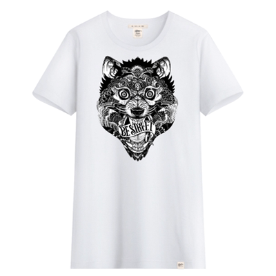 原创设计狼头纯棉情侣装