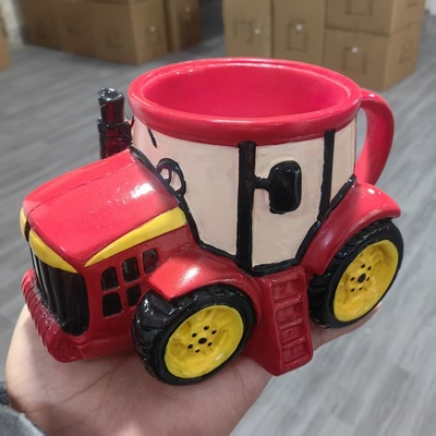 跨境Vintage Green Tractor Farm Equipment Mug绿色拖拉机马克杯