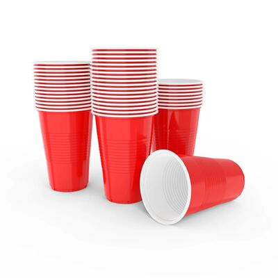 50PCS 3 Sizes Plastic Party Red Cups for Drinks, Soda Punch