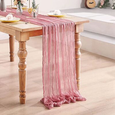Pink Table Runner Wedding Tablecloth Rustic Wedding Party De