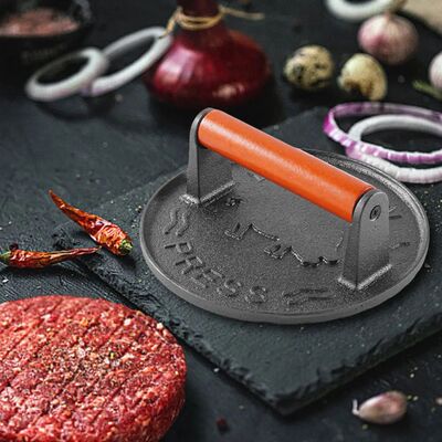 Cast Iron Smash Burger Press Heavy-Duty Hamburger Patties Me
