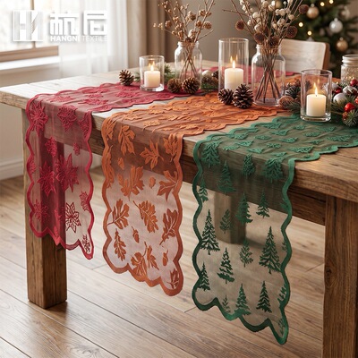 Christmas Table Runner Style Dining Table Cloth Long Strip D