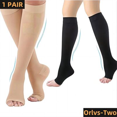 1 Pairs S-XXL Compression Socks Prevent Varicose Ve Toeless