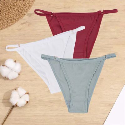 Sexy Women's Thongs Cotton Underwear Female Underpant Low Wa