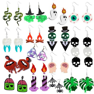 Earrings For Women Halloween Girls Hip Hop Cute Exaggeration