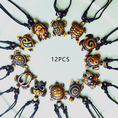 Animal Necklace Spring Leg Small Turtle Resin Jewelry Pendan