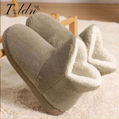 Winter Warm Shoes Woman Men Indoor Slippers Soft Plus Couple