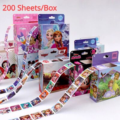 200 Sheets/Box  Cartoon Pull Out Stickers Princess Frozen  M