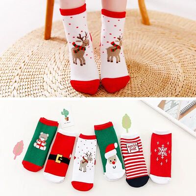 Hot Children's Christmas Terry Socks Plush Thick Warm Omfort