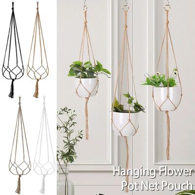 Hanging Flower Pot Net Planters for Hanging，Woven Plant Hol