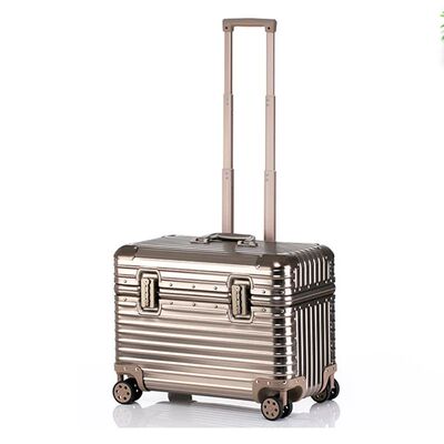 Suitcase Trip Cabin Small 100% Aluminum Metal Luggage Travel