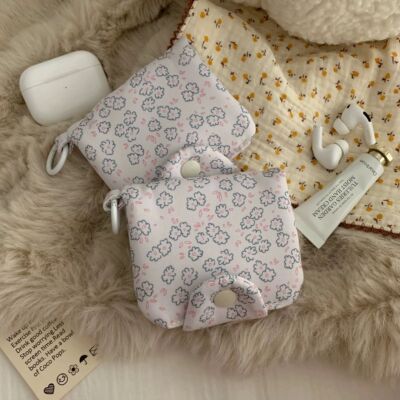 Korea Style Cartoon Fabric Card Holder Bags Mini Storage Pou