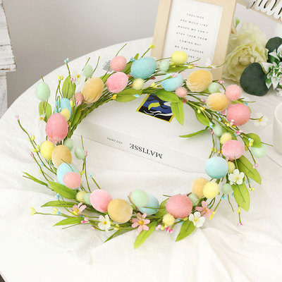 Easter Decorations Creative Simulation Easter Egg Wreath Hom