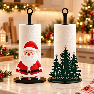 Christmas Paper Towel Holder Decorative Countertop Paper Rol