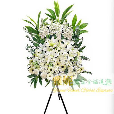 香港白事花篮速递哀思葬礼花牌