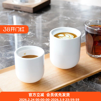 痣birthmark combo杯咖啡馆杯1+1手握套马厚唇白色陶瓷杯手冲浓缩
