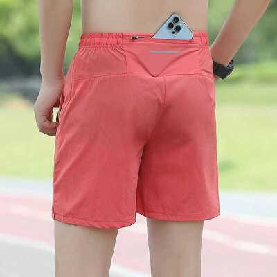 后手机口袋男女运动四分短裤速干