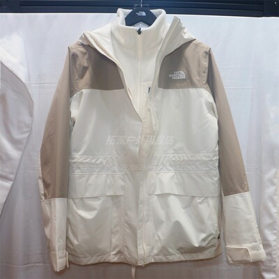 北面女抓绒内胆冲锋三合一