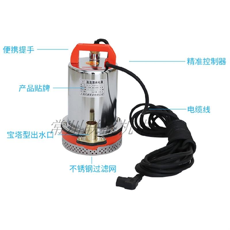 新款电瓶直流泵 1寸口 潜水泵 抽水泵水老鼠 排灌清水泵12/24包邮