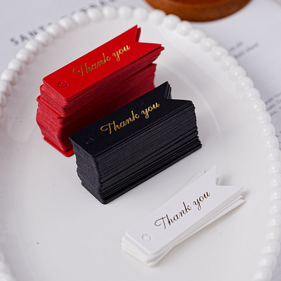 thank you吊卡100片烘培礼品包装吊卡感谢你留言标签伴手礼挂件牌