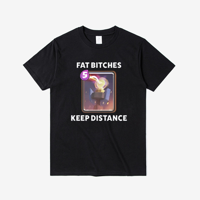 Fat Bitches Keep Distance 短袖T恤男女INS网红同款纯棉打底衫夏