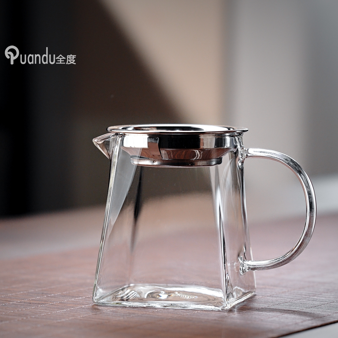 玻璃公道杯加厚高硼硅耐热功夫茶具泡茶海分茶器带茶漏过滤功道杯