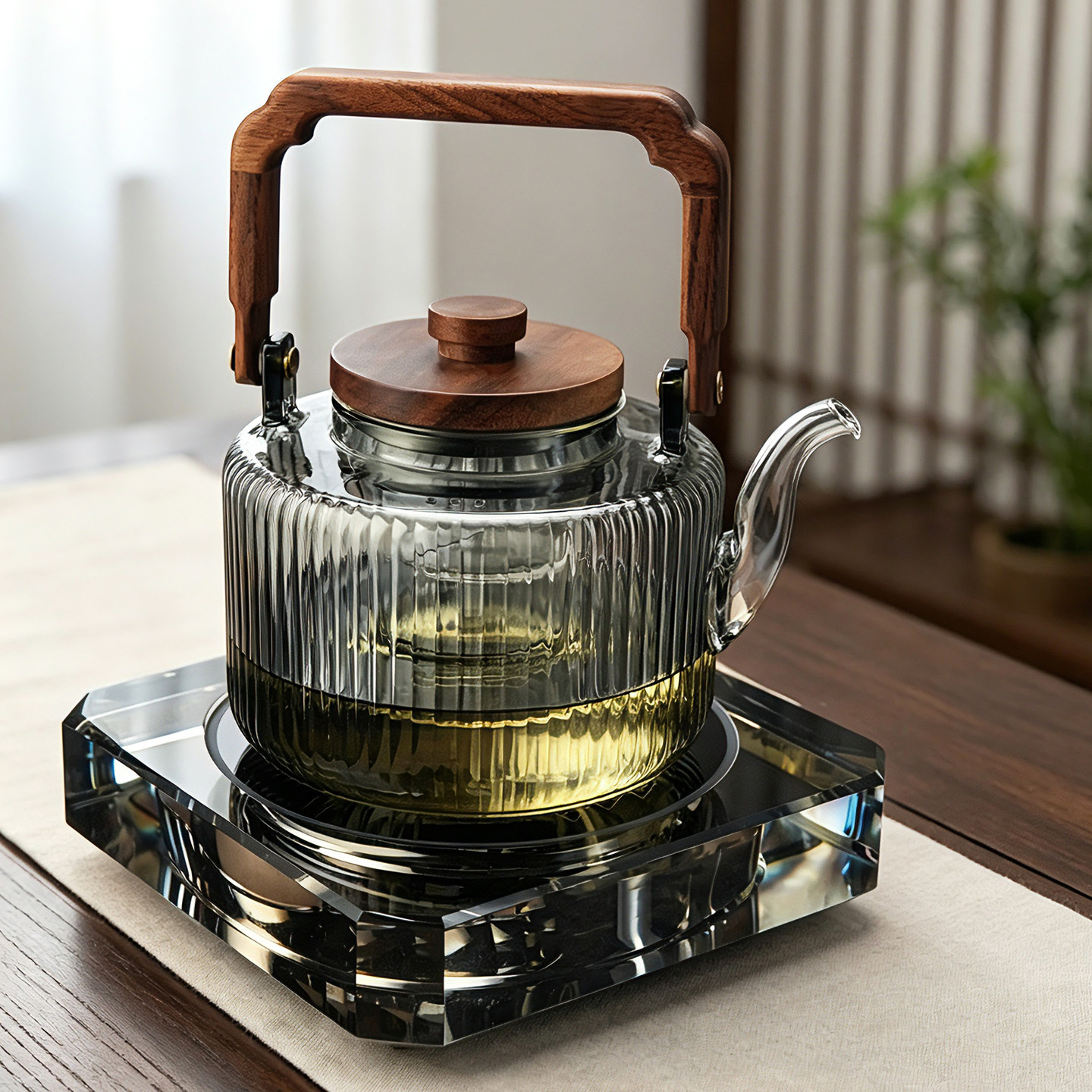 煮茶壶玻璃烧水壶耐高温提梁蒸煮茶器茶炉茶具套装