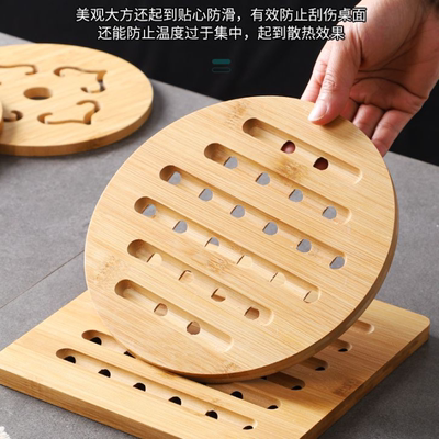 餐桌隔热垫砂锅竹垫耐高温家用桌面锅底垫碗垫