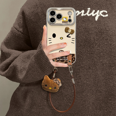 适用苹果系列豹纹猫手机壳